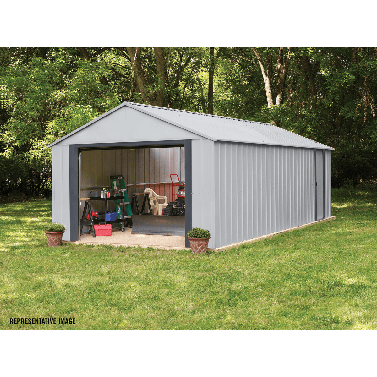 Arrow Murryhill 12 x 17 Garage, Steel Storage Building, Prefab Storage ...