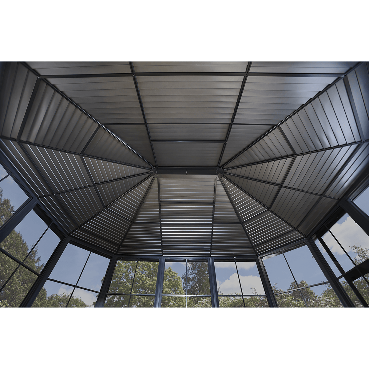 Sojag Charleston 12 ft. x 15 ft. Octagonal Solarium in Charcoal– Sheds ...